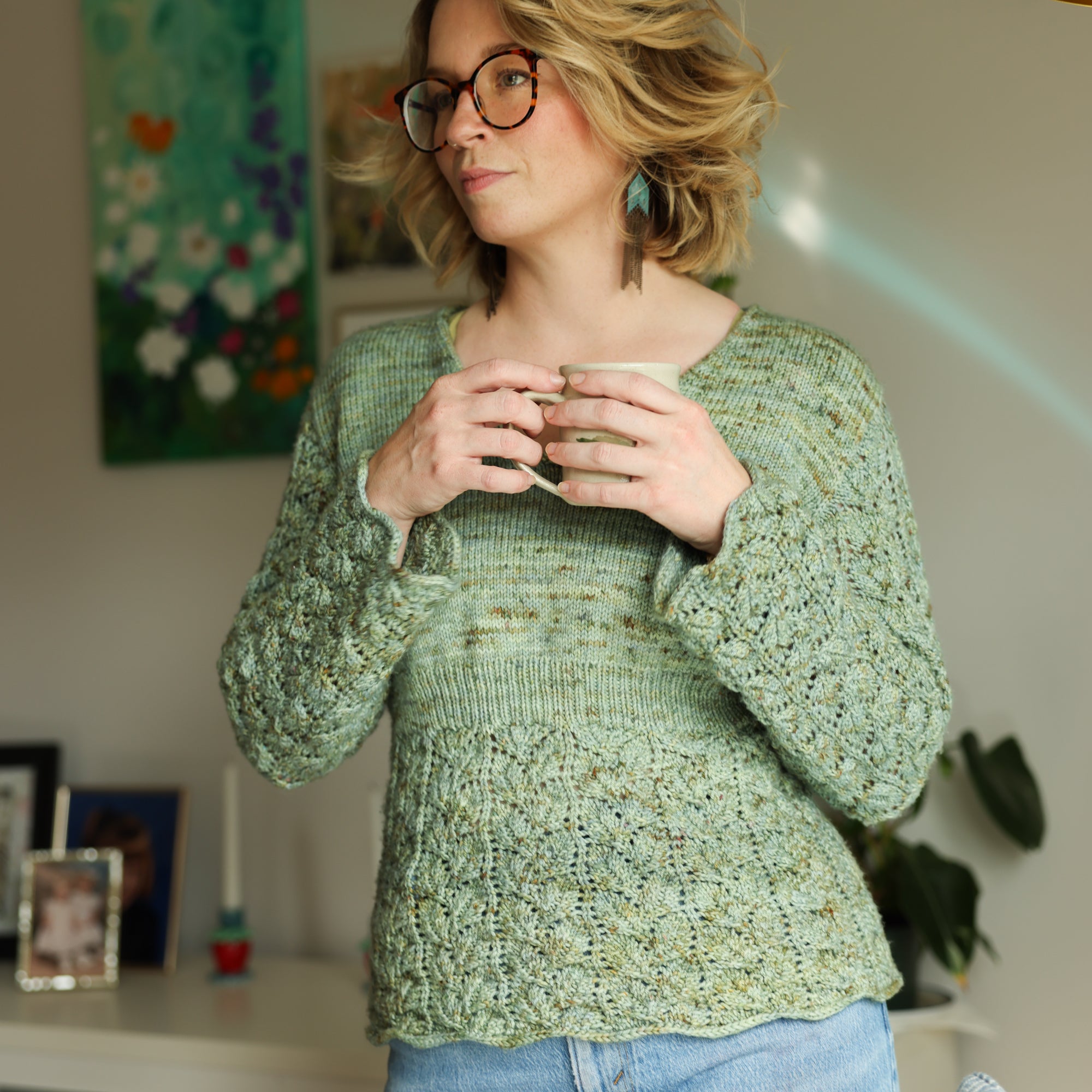 Elm Lace Pullover Knit Pattern – Bad Sheep Yarn