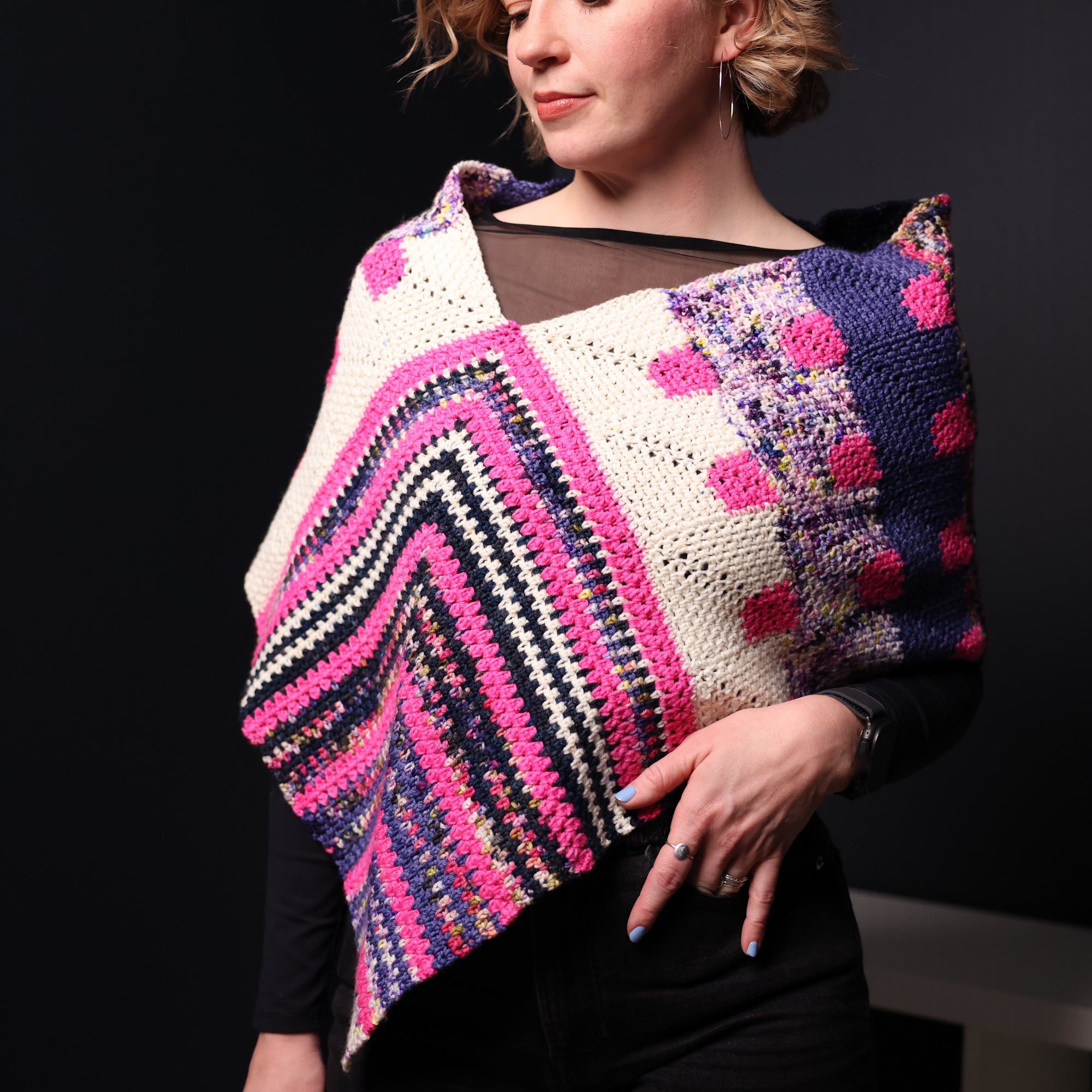 Tessellated Poncho Crochet Pattern – Bad Sheep Yarn