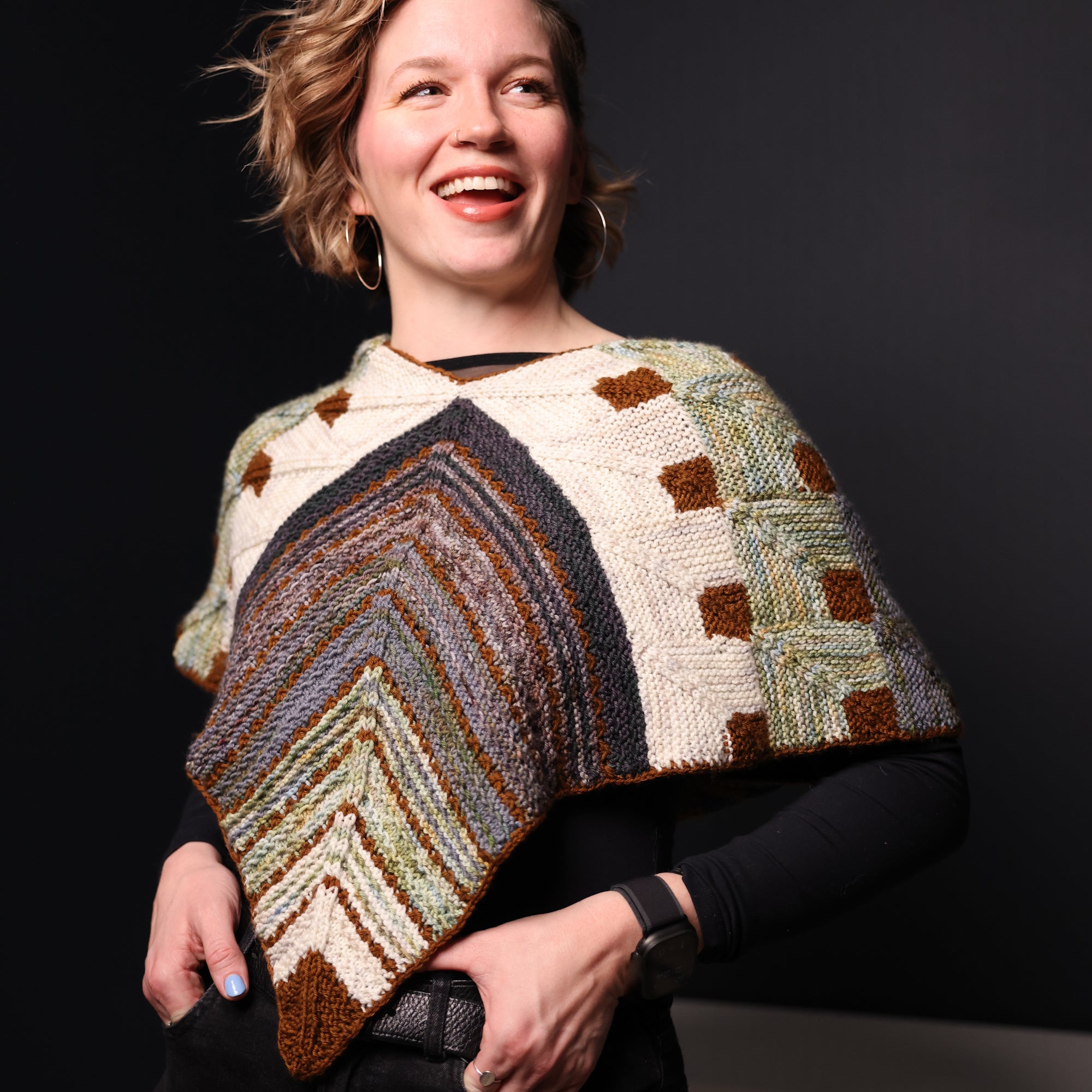 Tessellated Poncho Knit Pattern – Bad Sheep Yarn